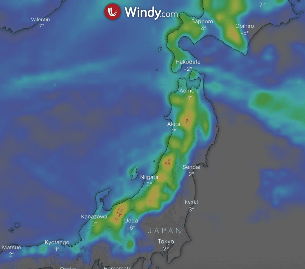 Niseko Weather | Niseko Snow Forecast | Mountainwatch