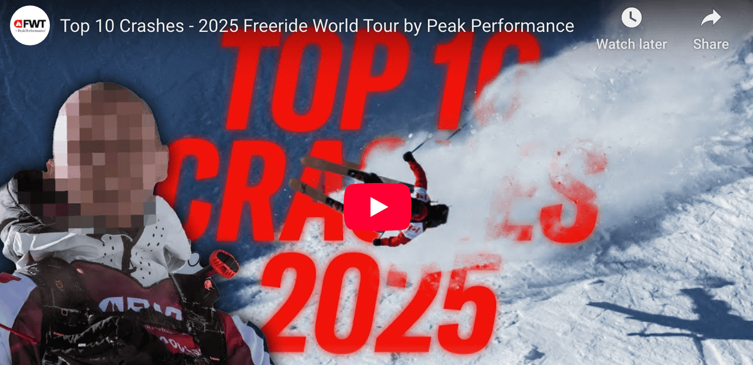 2025 Freeride World Tour - Top 10 Crashes. Video | Mountainwatch